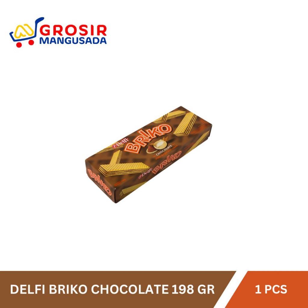 Jual Delfi Wafer Briko Snack Wafer Chocolate 198gr | Shopee Indonesia
