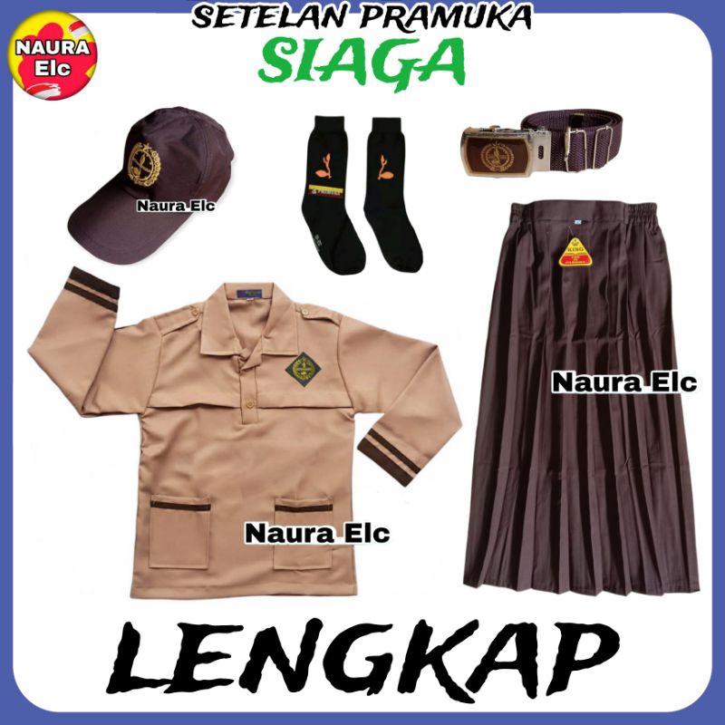 Jual Setelan Seragam SD Pramuka Siaga Perempuan Lengkap Baju Rok ...