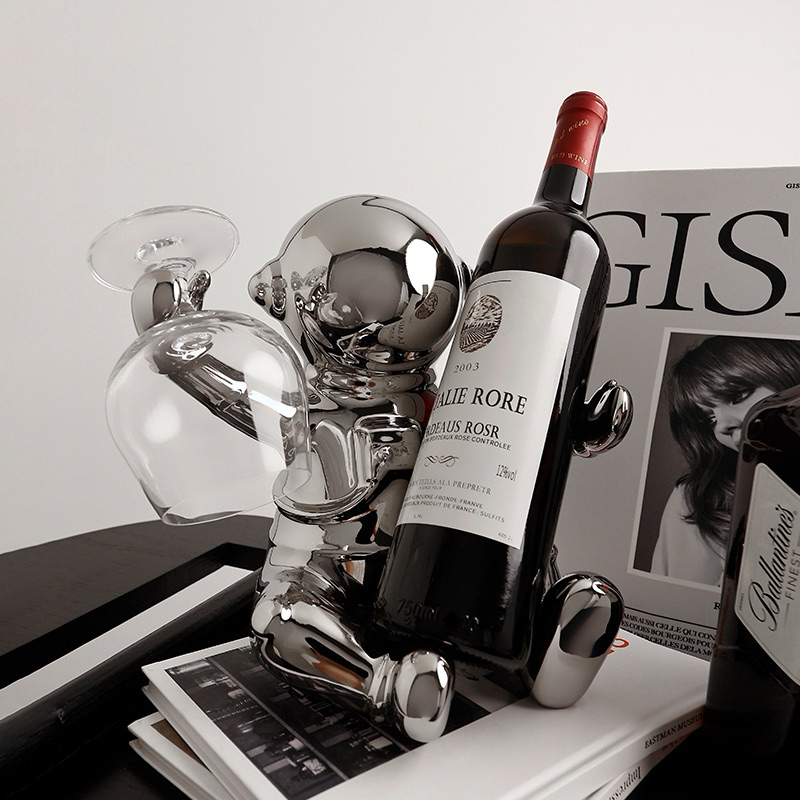Jual Astronaut Wine&Glass Holder/ Storage/ tempat botol wine gelas ...
