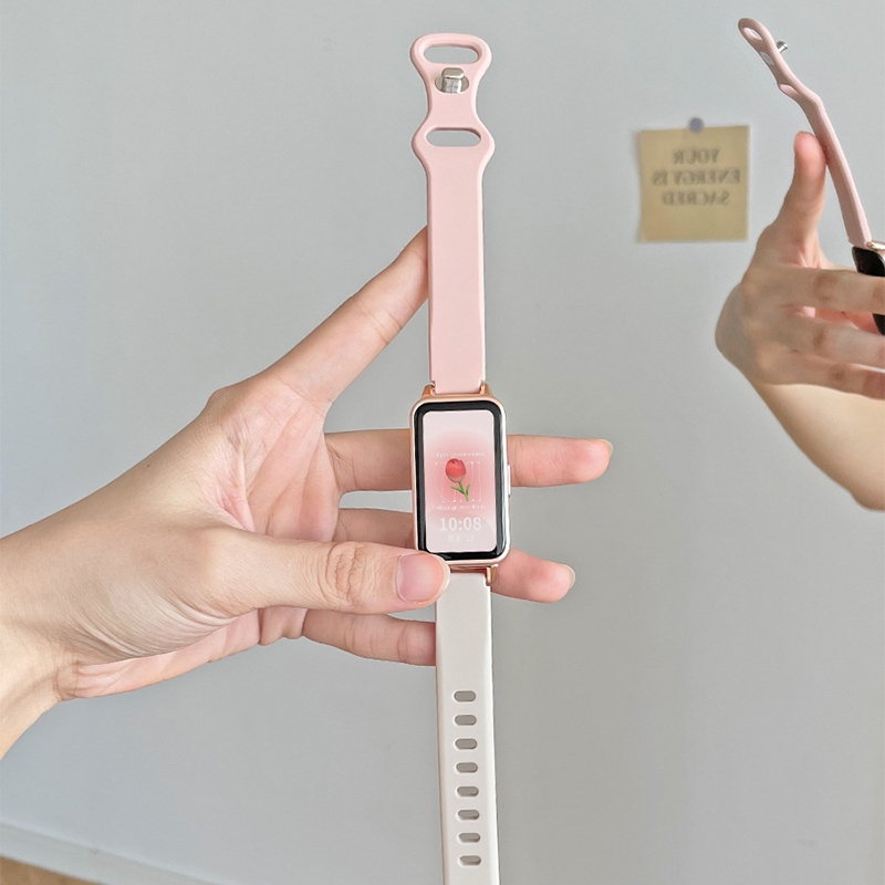 Jual Tali Huawei Band 10/9/8/7 Strap Silicone Huawei Band 8 NFC Strap ...