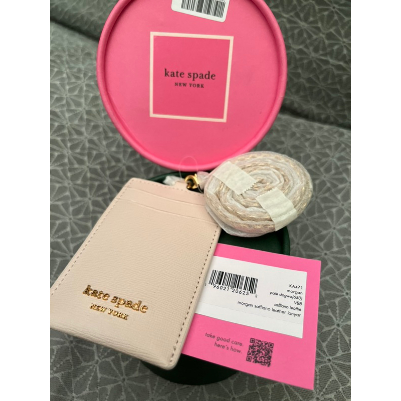 Jual Lanyard Kate Spade - Morgan Saffiano Leather - Pale Dogwo (650 ...