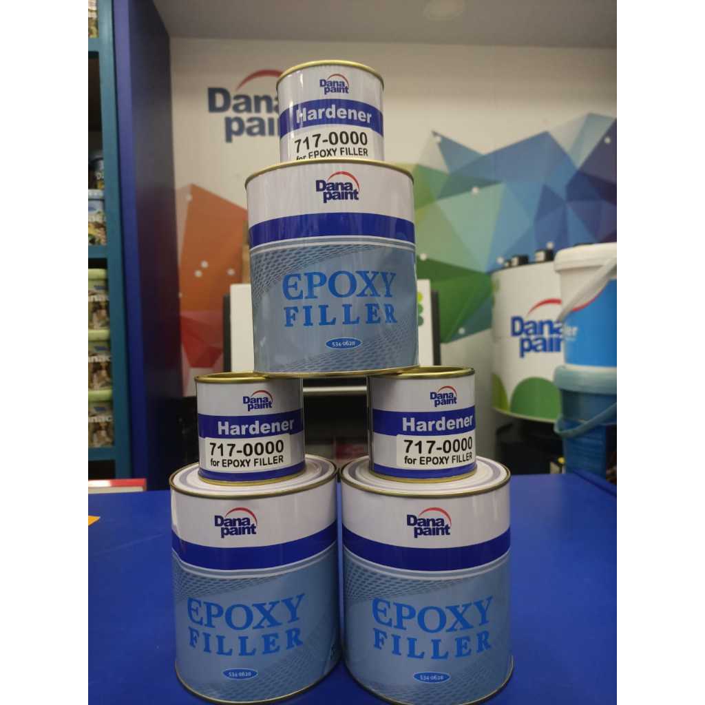 Jual Danapaint Epoxy Filler + Hardener 1 liter set Cat Dasar Epoxy Cat ...