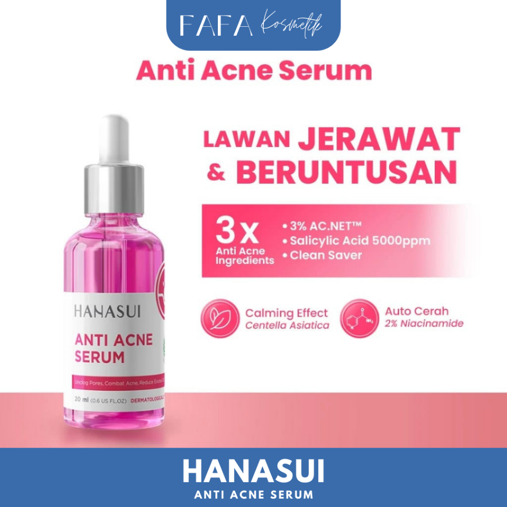 Jual HANASUI Anti Acne Serum New Look & Improved Formula | Shopee Indonesia
