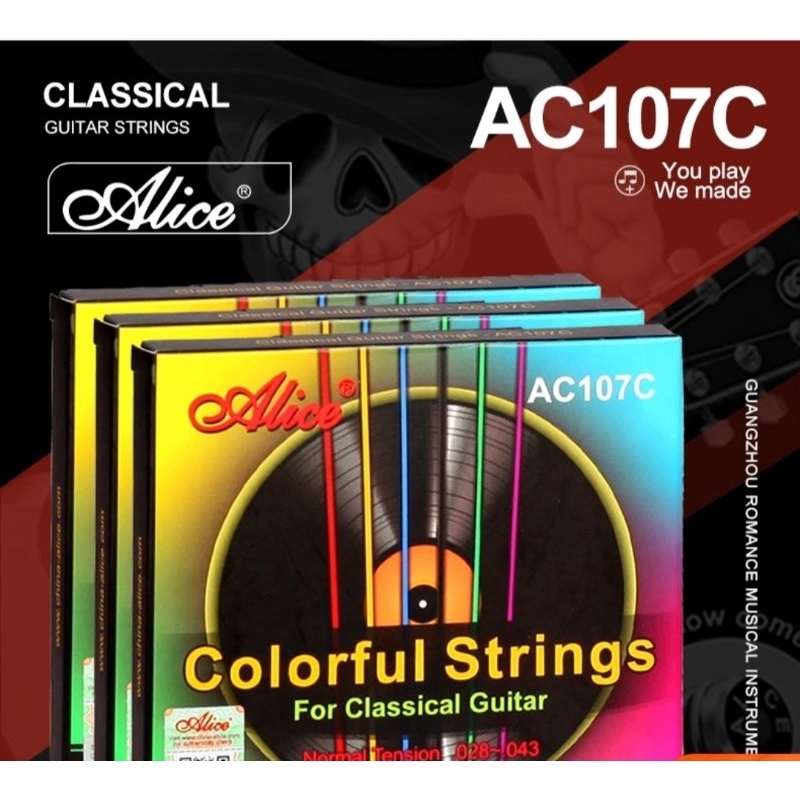Jual Senar Gitar Klasik Nylon Warna Warni Alice Ori Ac107c 1set Shopee Indonesia