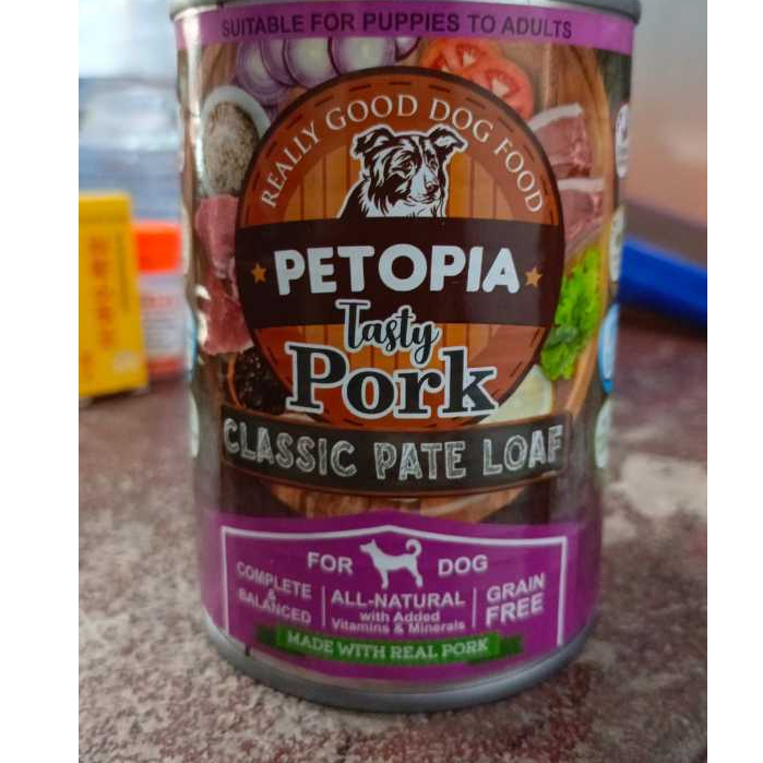 Jual Wet Dog Food PETOPIA Tasty Pork 380G - Makanan Anjing Basah Kaleng ...