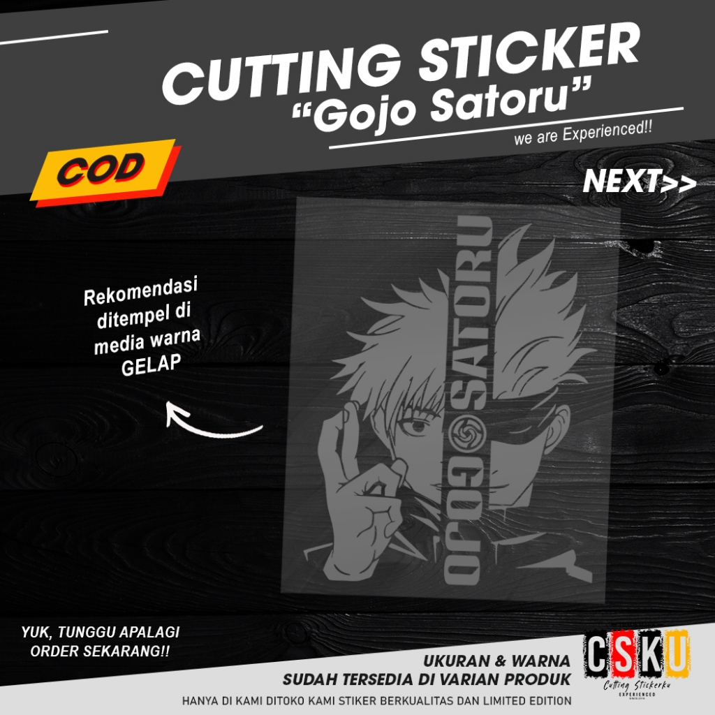 Jual Cutting Stiker Gojo Satoru Variasi Motor Mobil Sticker Anime ...
