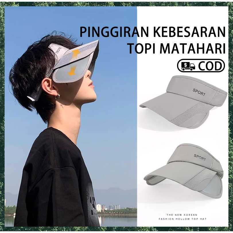 Jual topi Golf topi visor pria topi visor hat Outdoor anti uv Sinar ...