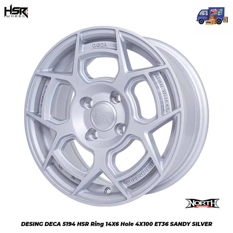 Jual Velg Racing R14 Single PCD DESING DECA 5194 HSR Lebar 6 Inch Cocok ...