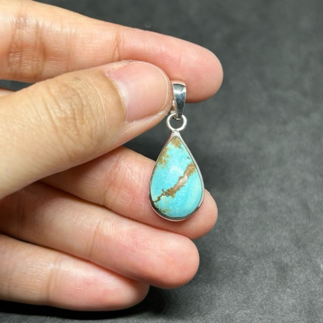 Jual Liontin Perak Silver 925 Asli Turquoise Tetesan | Shopee Indonesia