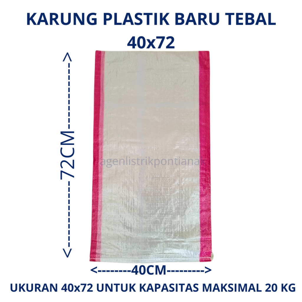 Jual KARUNG PLASTIK BARU UKURAN 40X72 / KARUNG PACKING TEBAL / KARUNG ...