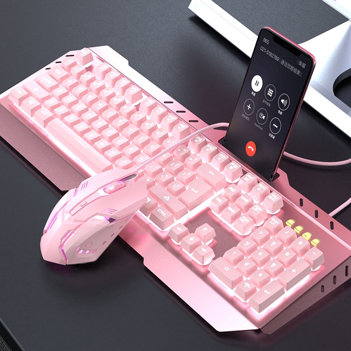 Jual Sale Pink Girl Cute Backlight Gaming Keyboard dan Mouse Combo ...