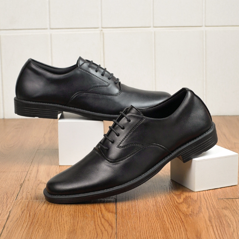Jual ARF Formal Oxford FullBlack Sepatu Formal Kulit Pantofel Oxford ...