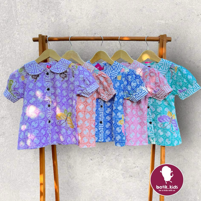 Jual BATIK KIDS TOP BLUS BATIK ANAK RAINBOW KAWONG ATASAN BATIK ANAK ...