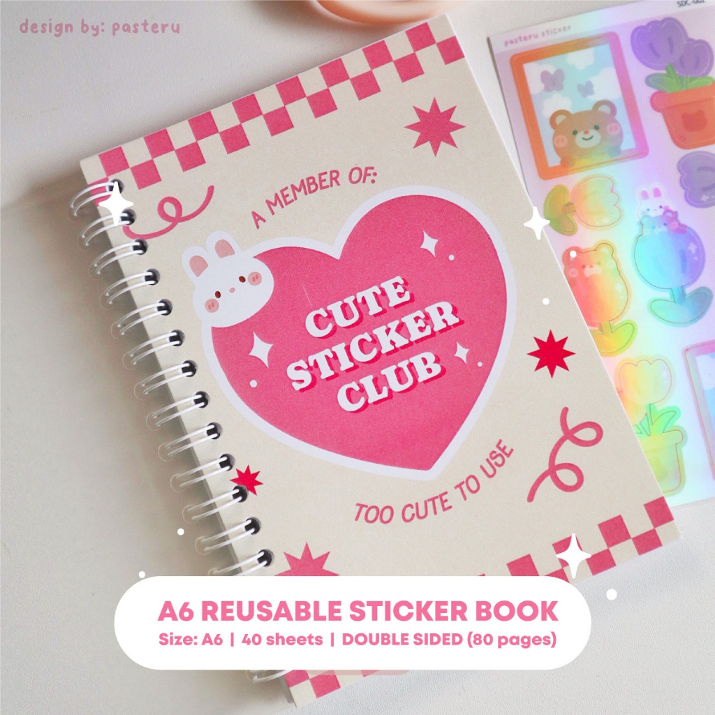 Jual A6 Reusable Sticker Book "Cute Sticker" | Buku Tempel Stiker ...