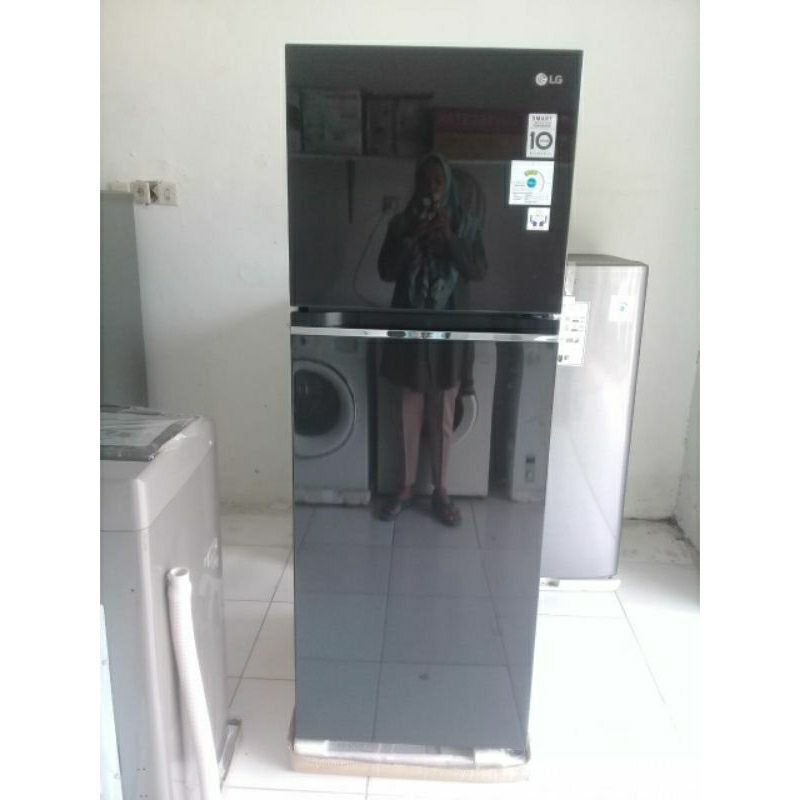 Jual kulkas 2 pintu LG GV-B242XGB hitam | Shopee Indonesia
