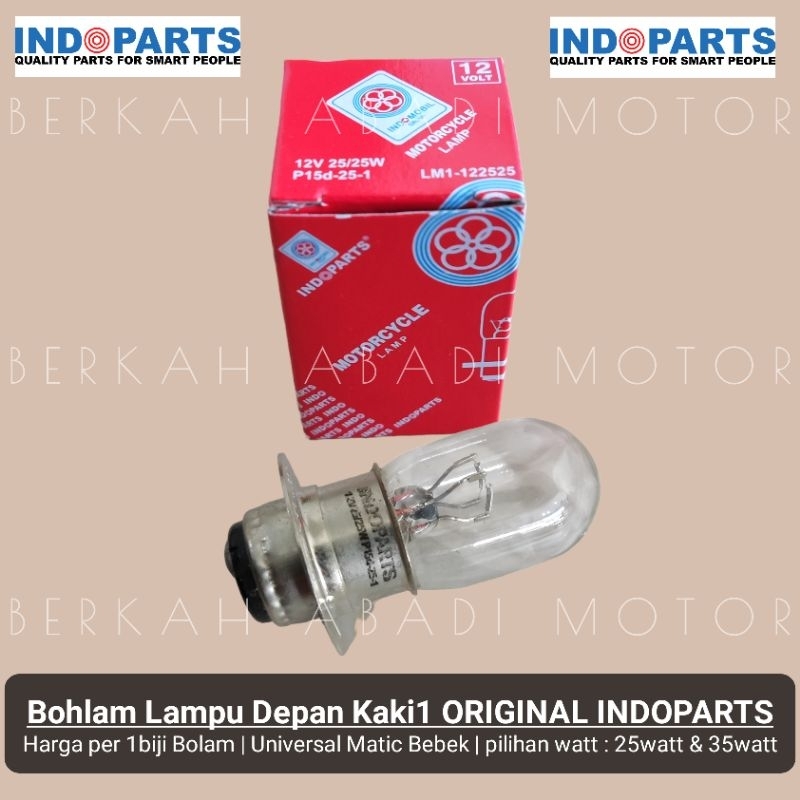 Jual [ORI 100%] Bohlam Lampu Depan 25w 35w Original INDOPARTS | Bolam Dop Bebek Matik Murah T19 ...