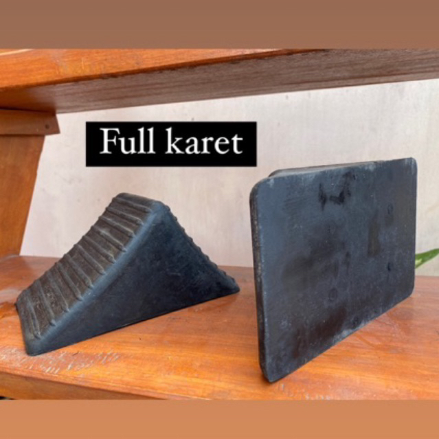 Jual Karet ganjal ban | wheel chock edisi full karet | karet segitiga ...