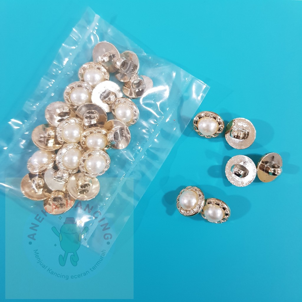 Jual Kancing Baju Motif Mutiara Kembang Rosegold Ukuran 20L 28L 34L ...