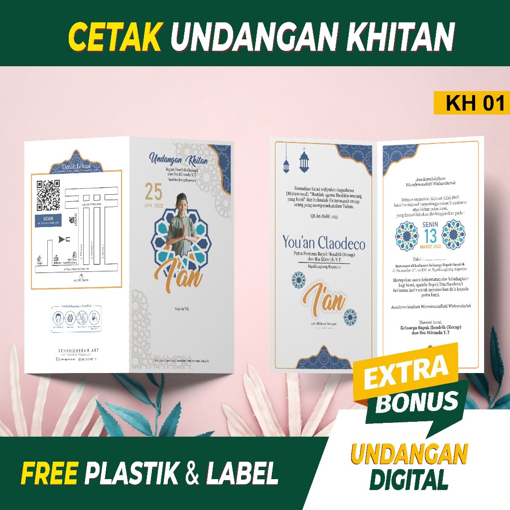 Jual [PROMO] Undangan Khitan Islami | Undangan Lipat Khitan | Undangan ...