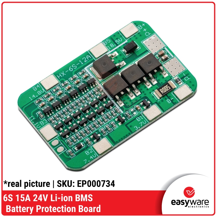 Jual 6S 15A 24V Li-ion BMS Battery Protection Board 6S BMS 15A | Shopee ...