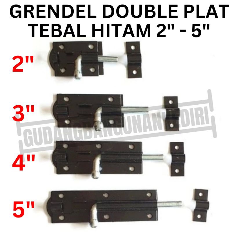 Jual [DOBEL PLAT] grendel gerendel selot slot kunci pintu jendela laci ...