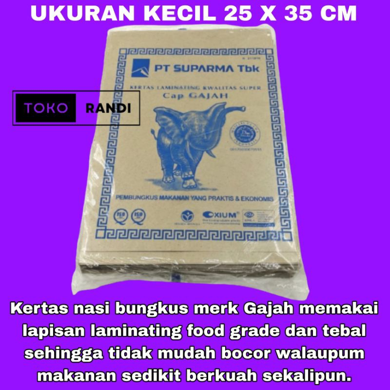Jual Kertas Laminating CAP GAJAH Ukuran 25 x 35 cm / kertas pembungkus ...