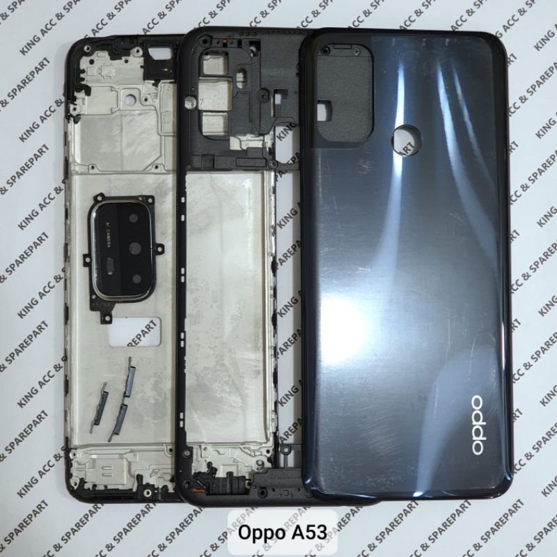 Jual CASING HOUSING + FRAME FULLSET TUTUP BELAKANG OPPO A53 | Shopee ...