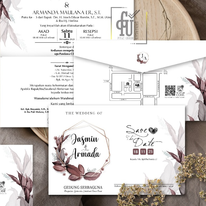 Jual grosirundangan | Undangan Pernikahan Semi Amplop Free Digital ...