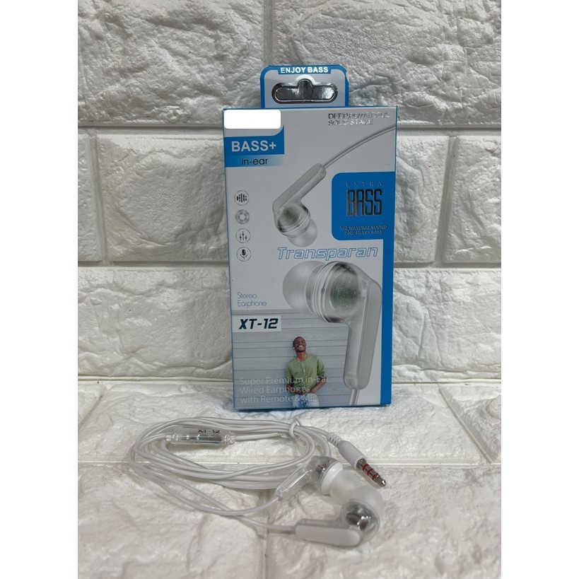 Jual Headset Transparan XT-12 + Mic Handsfree Philips In Ear Extra ...