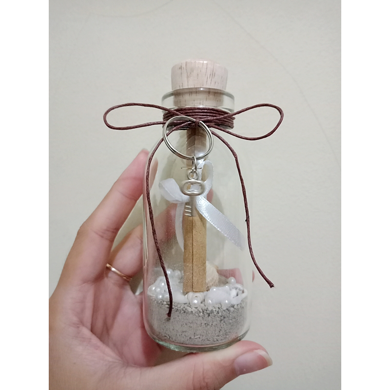 Jual Surat Botol Pasir 100ml Tutup Kayu / Surat Cinta / Undangan Unik ...