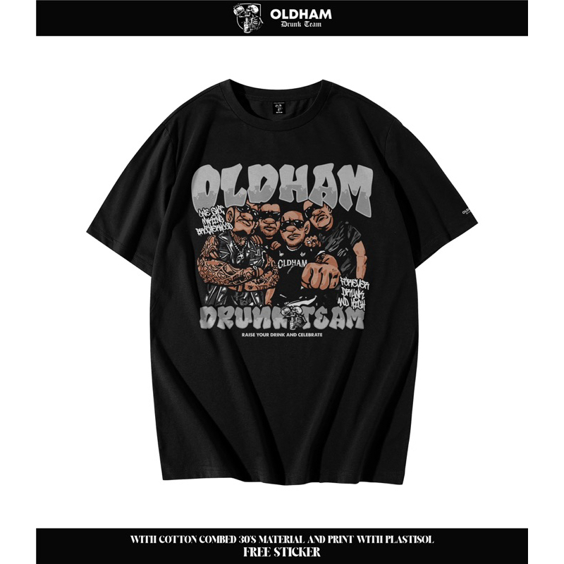 Jual T-SHIRT OLDHAM MERCH (ODTBLACK) | Shopee Indonesia