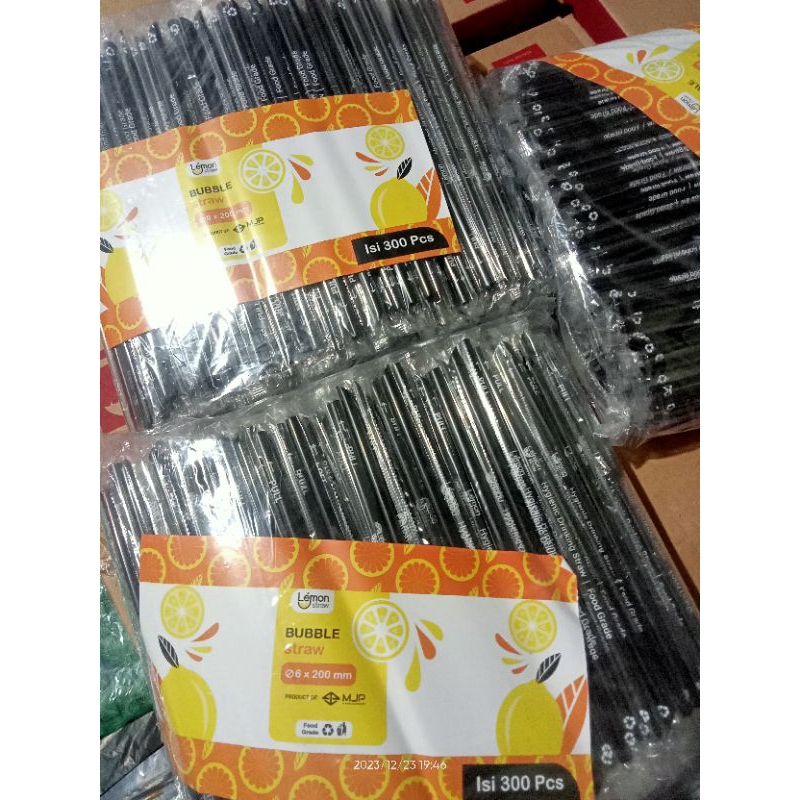 Jual (50 Pcs) bubble straw sedotan steril hitam 6mm 12ml | Shopee Indonesia