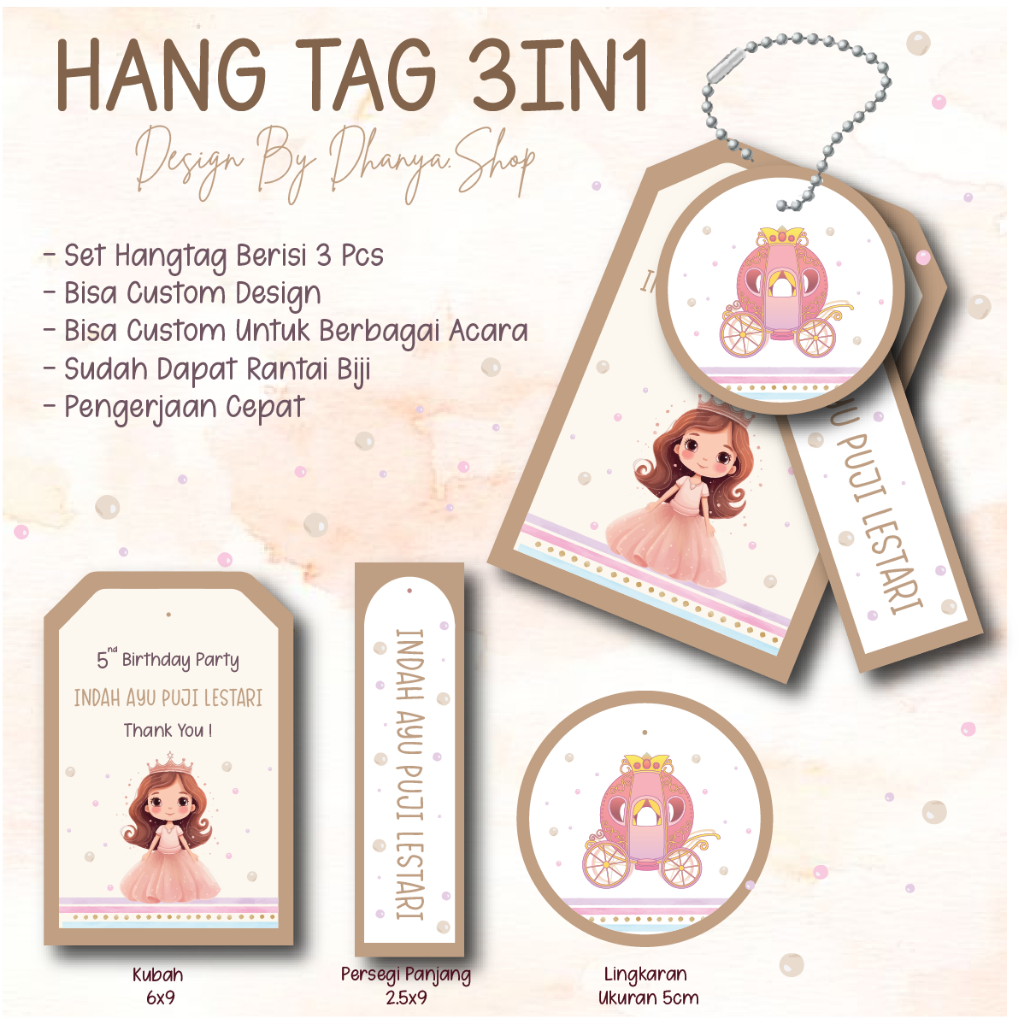 Jual Hangtag 3in1 / Hangtag Souvenir Hampers / Hang Tag Birthday Ulang ...