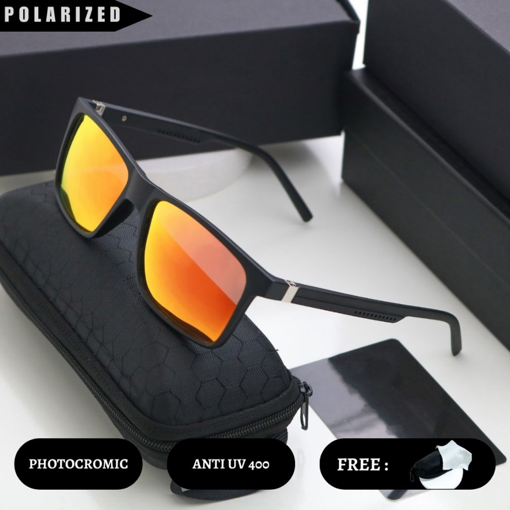 Jual 【Free Dompet&Lap】COD-【2838】Kacamata Hitam Polarized Matahari Kacamata Engsel Pegas Fashion ...