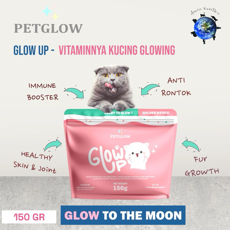 Jual Petglow Glow Up - Vitamin Bulu Kucing Lebat Anti Rontok Dengan Korean Collagen - Zinc ...