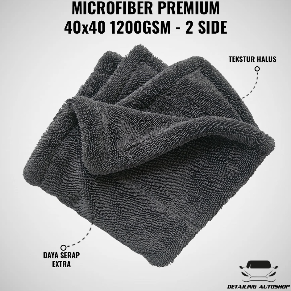 Jual Kain Lap Microfiber Premium Twisted Pile 4x4 | Shopee Indonesia