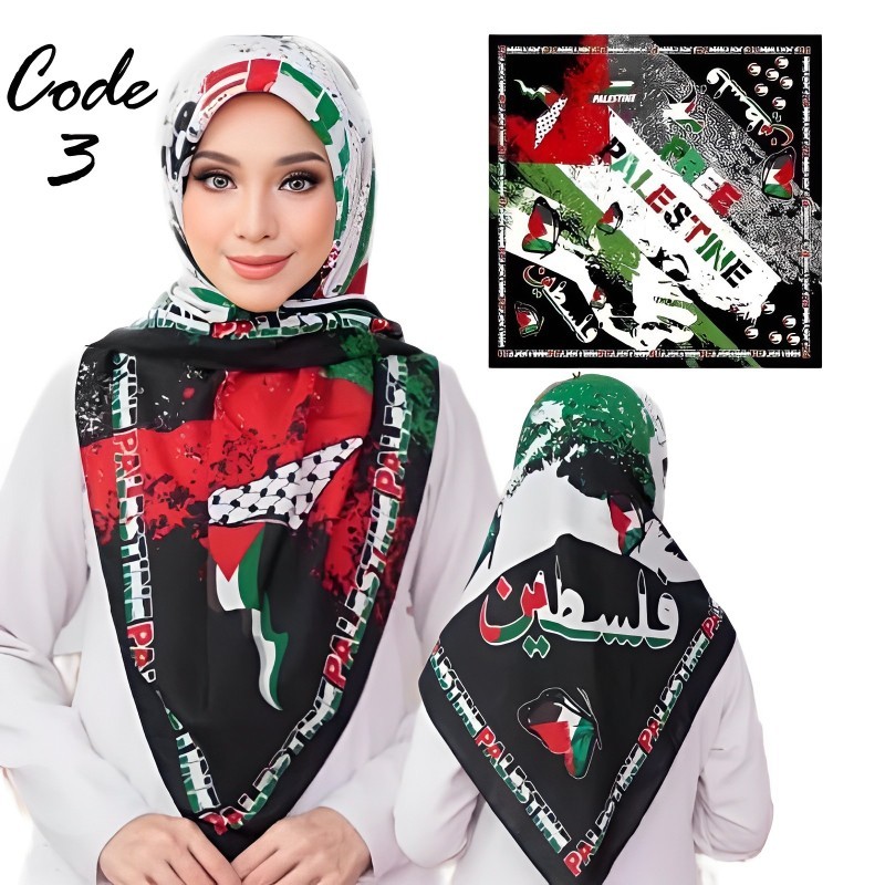Jual Kerudung/Jilbab/Hijab Segi Empat Voal Premium Motif Palestina ...