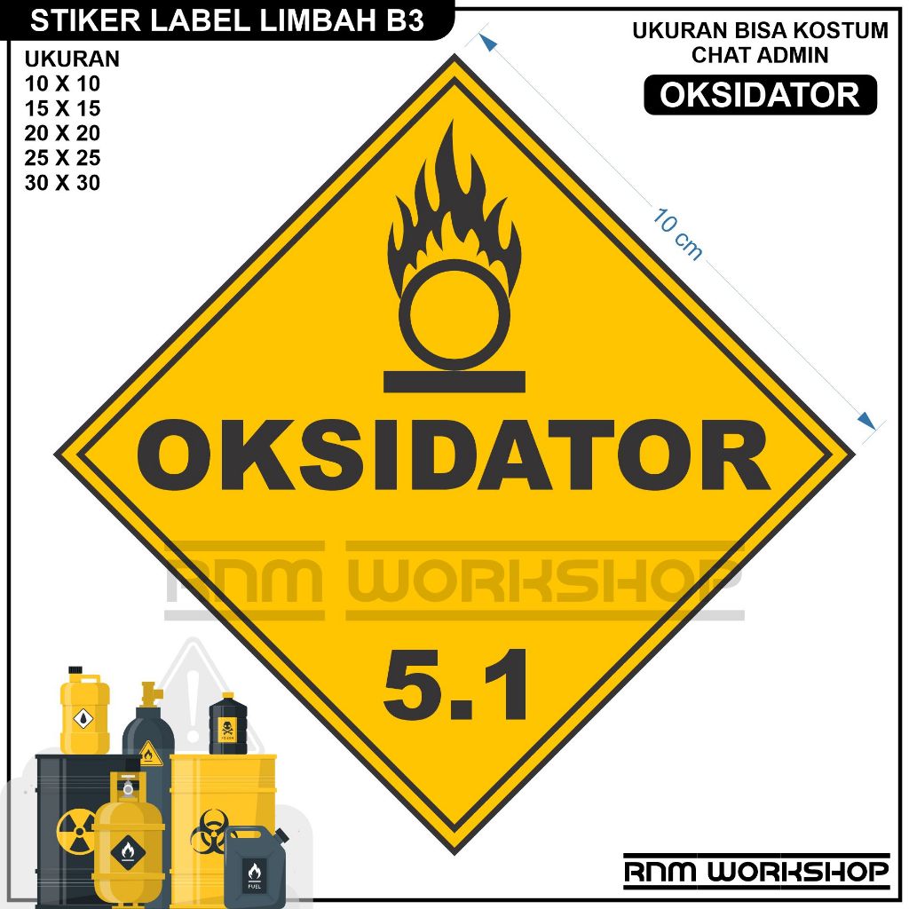 Jual Sticker Label Tanda Limbah B3 ukuran bisa kostum | Shopee Indonesia