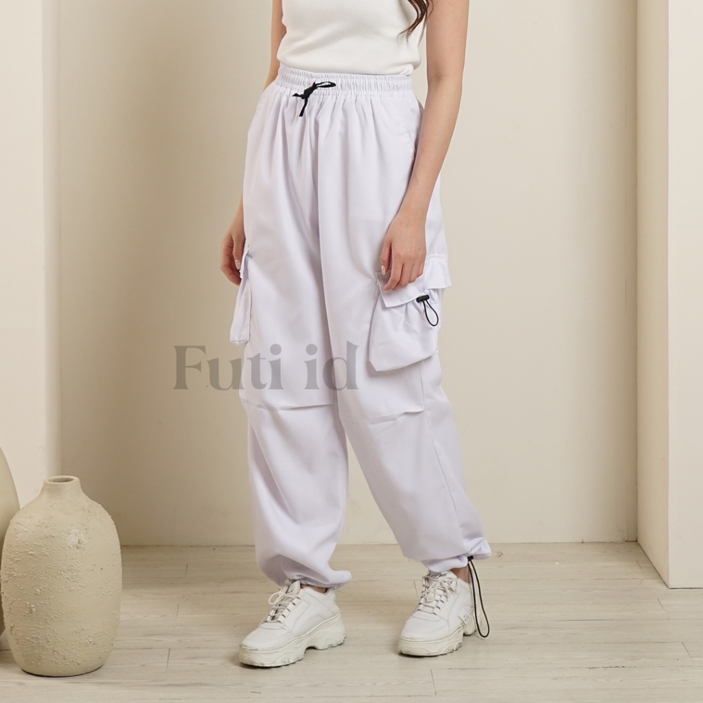 Jual FUTI ID - JESSIE Pants / Celana Cargo Highwaist | Shopee Indonesia