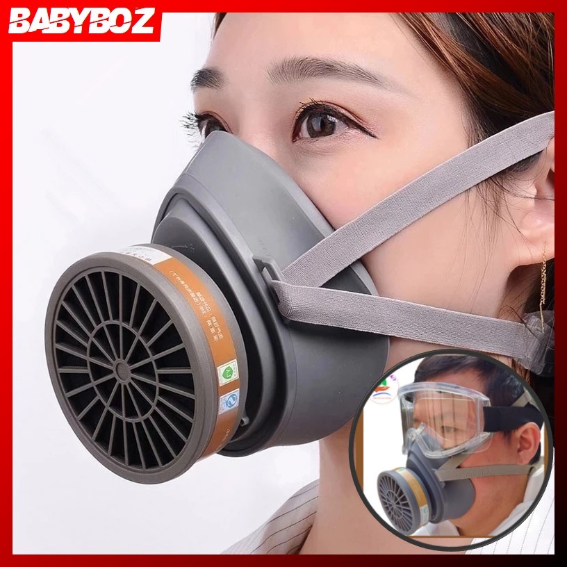 Jual BABYBOZ - KY Masker Gas Respirator Half Face with Activated Carbon ...