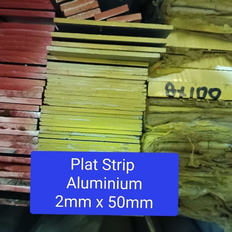 Jual Plat Strip Aluminium 2mm x 50mm x 1000 (6063) | Shopee Indonesia