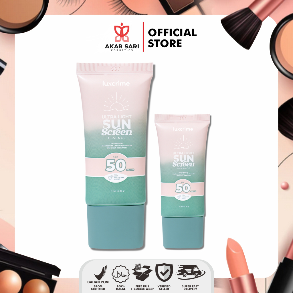 Jual LUXCRIME ULTRA LIGHT SUNSCREEN ESSENCE SPF 50 PA++++ - 10 gr | 30 gr | Shopee Indonesia