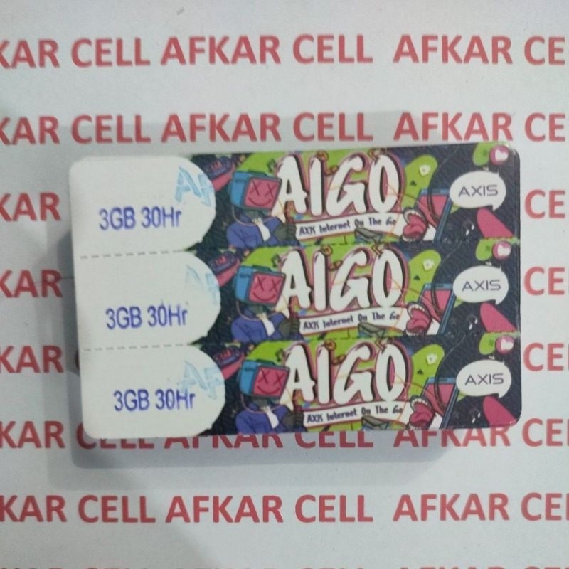 Jual VOUCHER AXIS AIGO BRONET 3GB 30 HARI | Shopee Indonesia