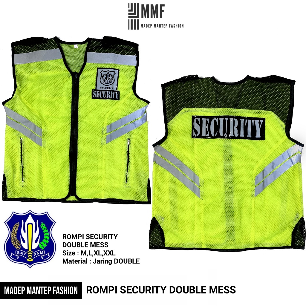 Jual Rompi Satpam Security Rompi Satpam Jaring Doubel mes - ROMPI ...
