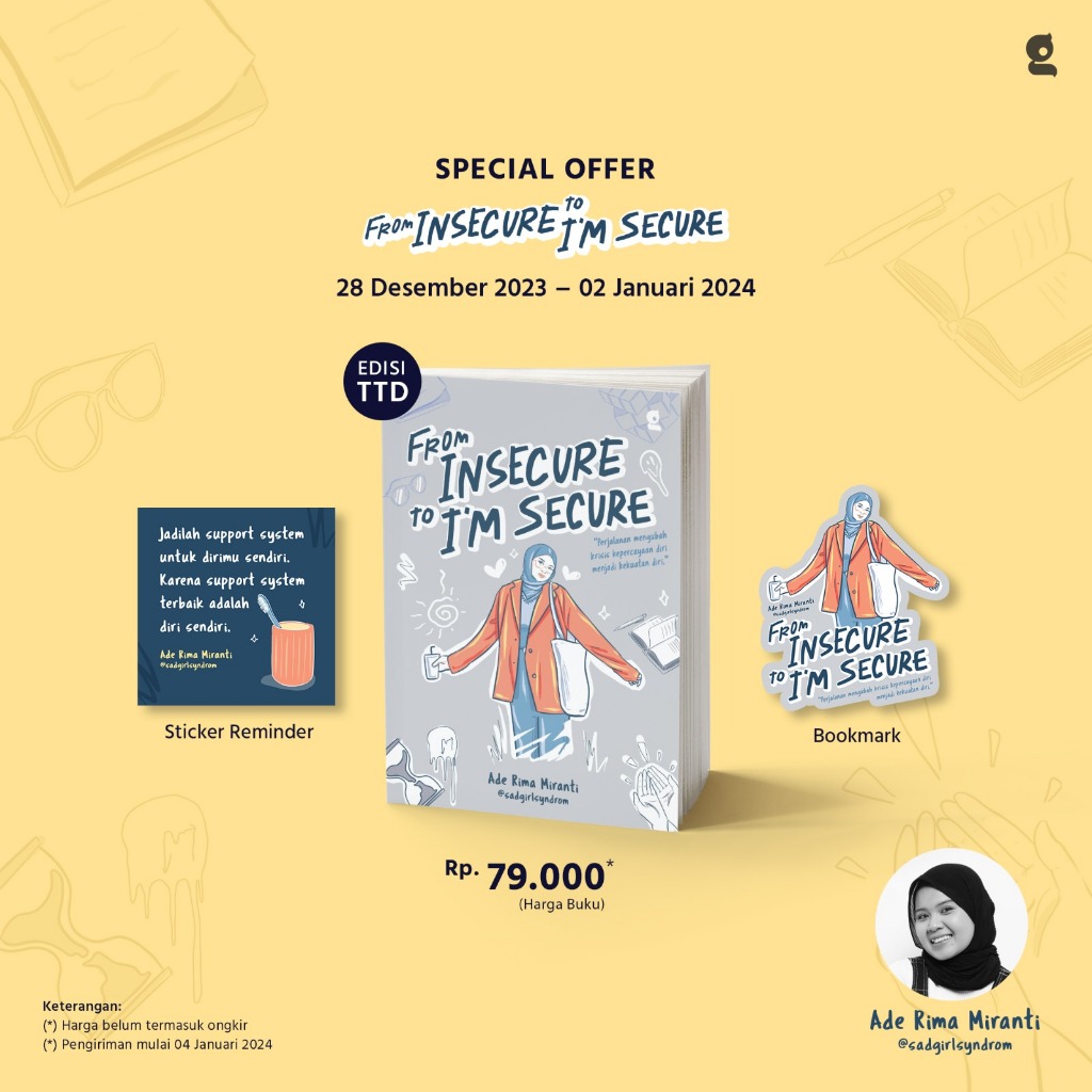 Jual Buku From Insecure To I'm Secure - Ade Rima Miranti - Gradien ...