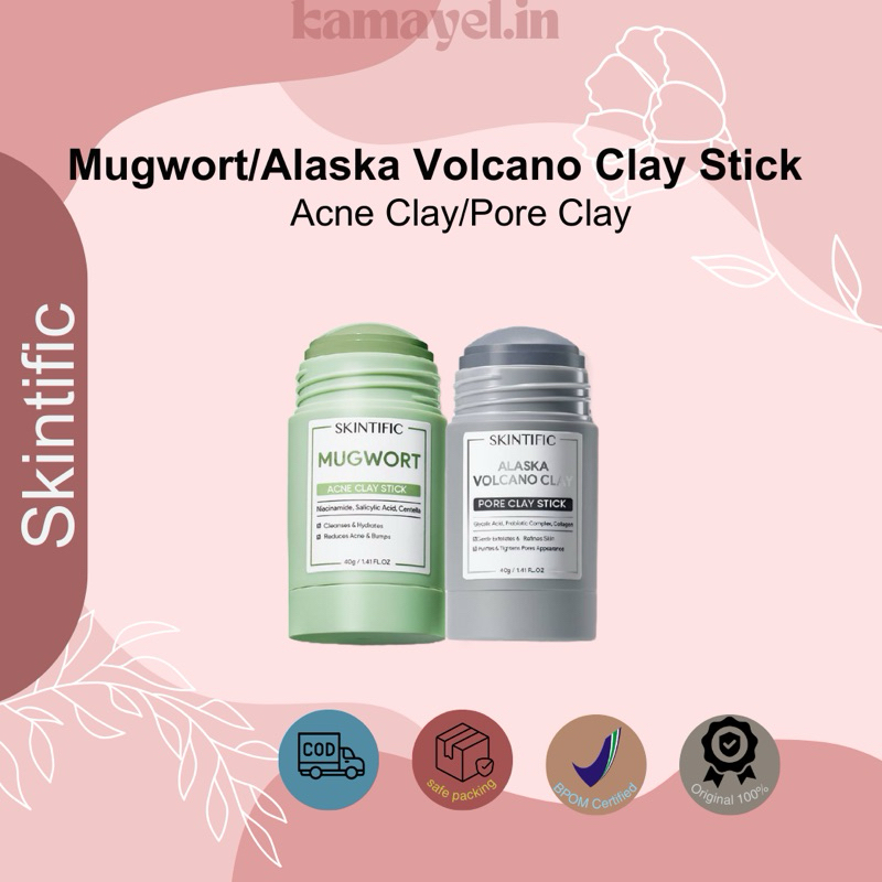 Jual SKINTIFIC Alaska Volcano Clay Pore Detox Clay Stick 40g ...