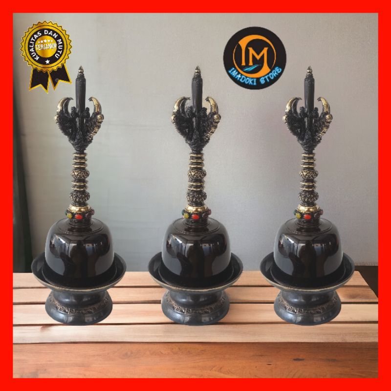 Jual GENTA BALI DIAMETER 8 CM HITAM / BAJRA GENTA / KLENENG | Shopee ...