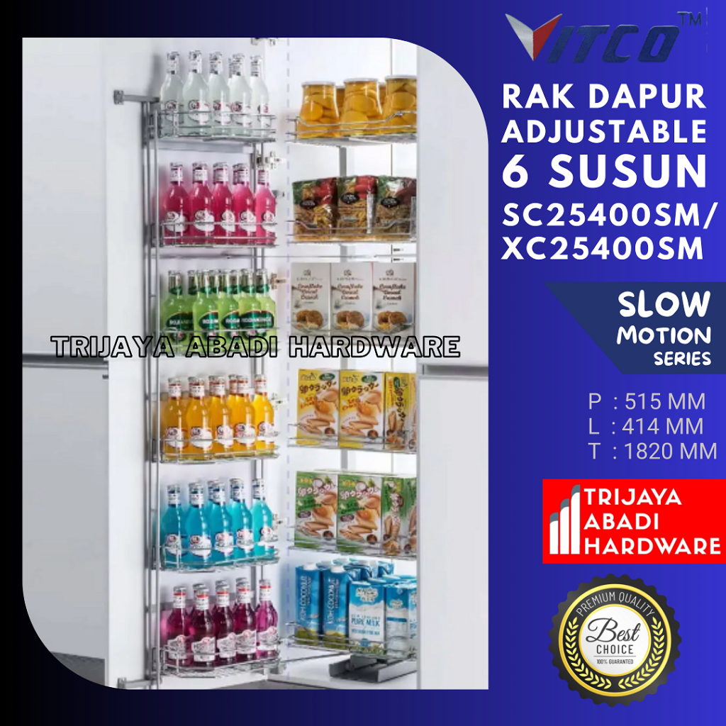 Jual Vitco Rak Dapur 6 Susun XC / SC 25400 SM Adjustable Slow Motion ...