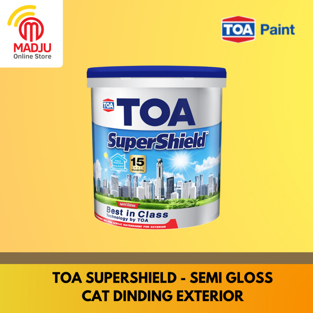 Jual TOA Super Shield Semi Gloss - Cat Tembok Exterior Glossy Finish 2. ...