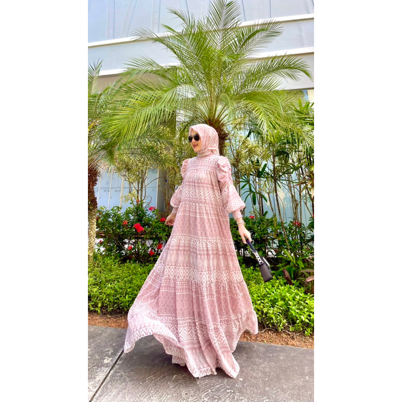 Jual mahadea DRESS SET SAHEEDA / dress + hijab | Shopee Indonesia